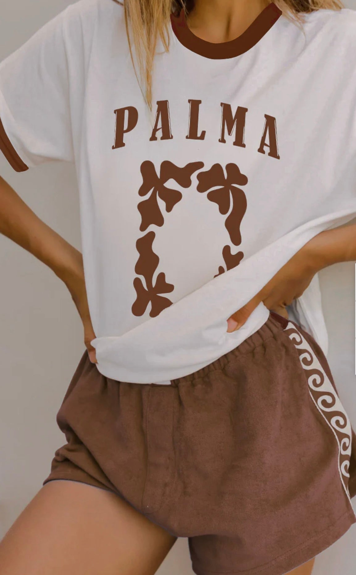 Terry Shorts Chocolate Brown – White Pick it Fence