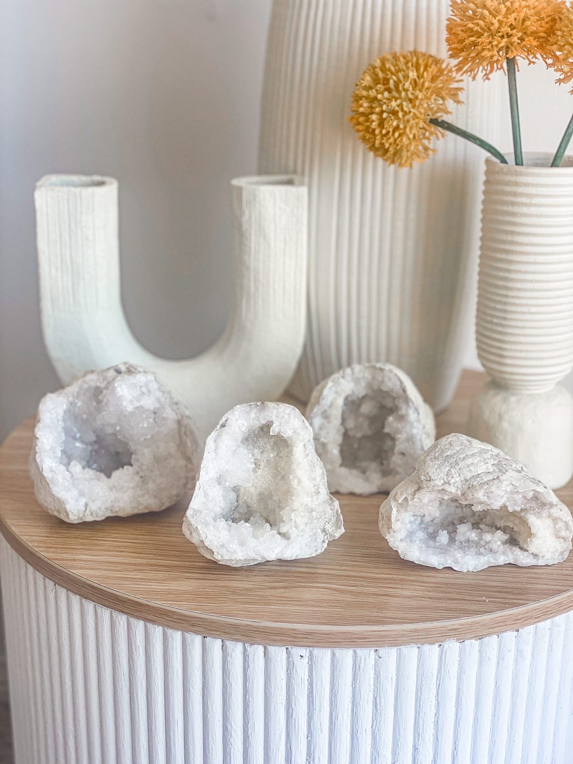 Moroccan Calcite Geodes – White Pick it Fence